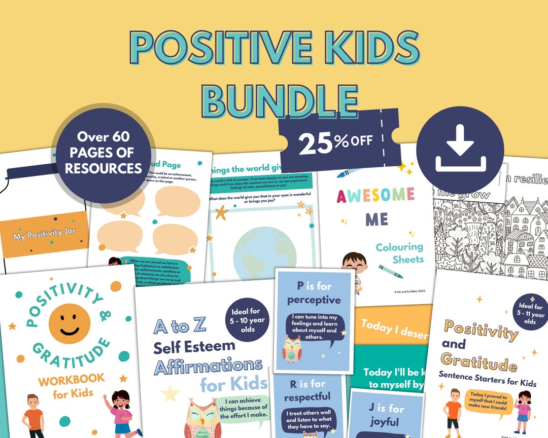 Positive Kids PRINTABLE Bundle Affirmations, Positivity Cards ...