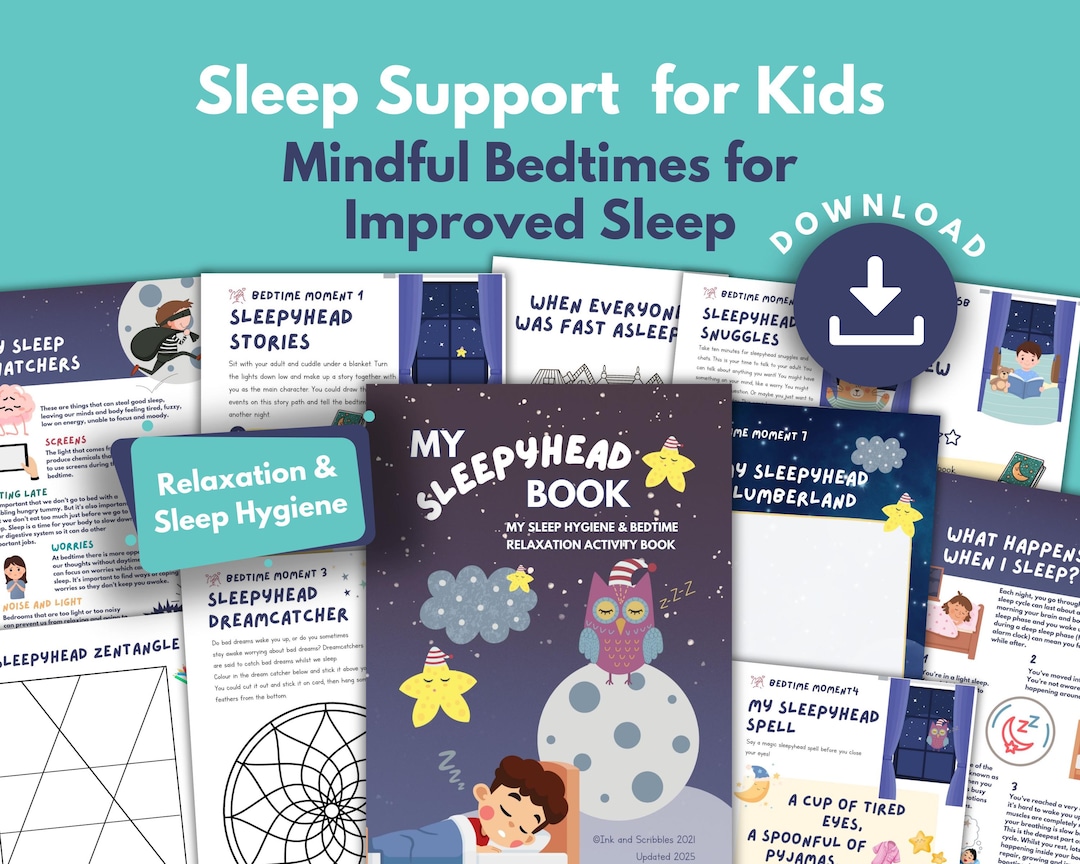 Printable Kids Sleep Hygiene Pack | Calm Bedtime Routine Activities ...