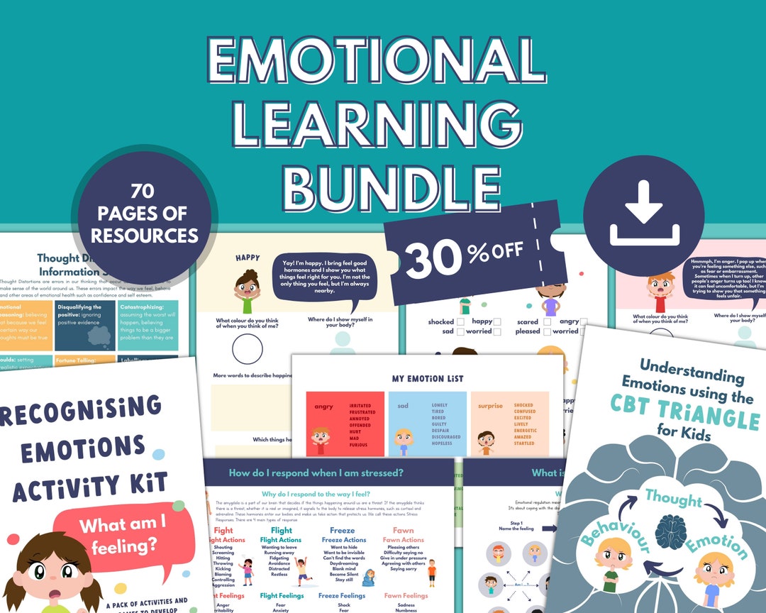 Emotion Learning PRINTABLE Bundle for Kids Social Emotional Learning ...