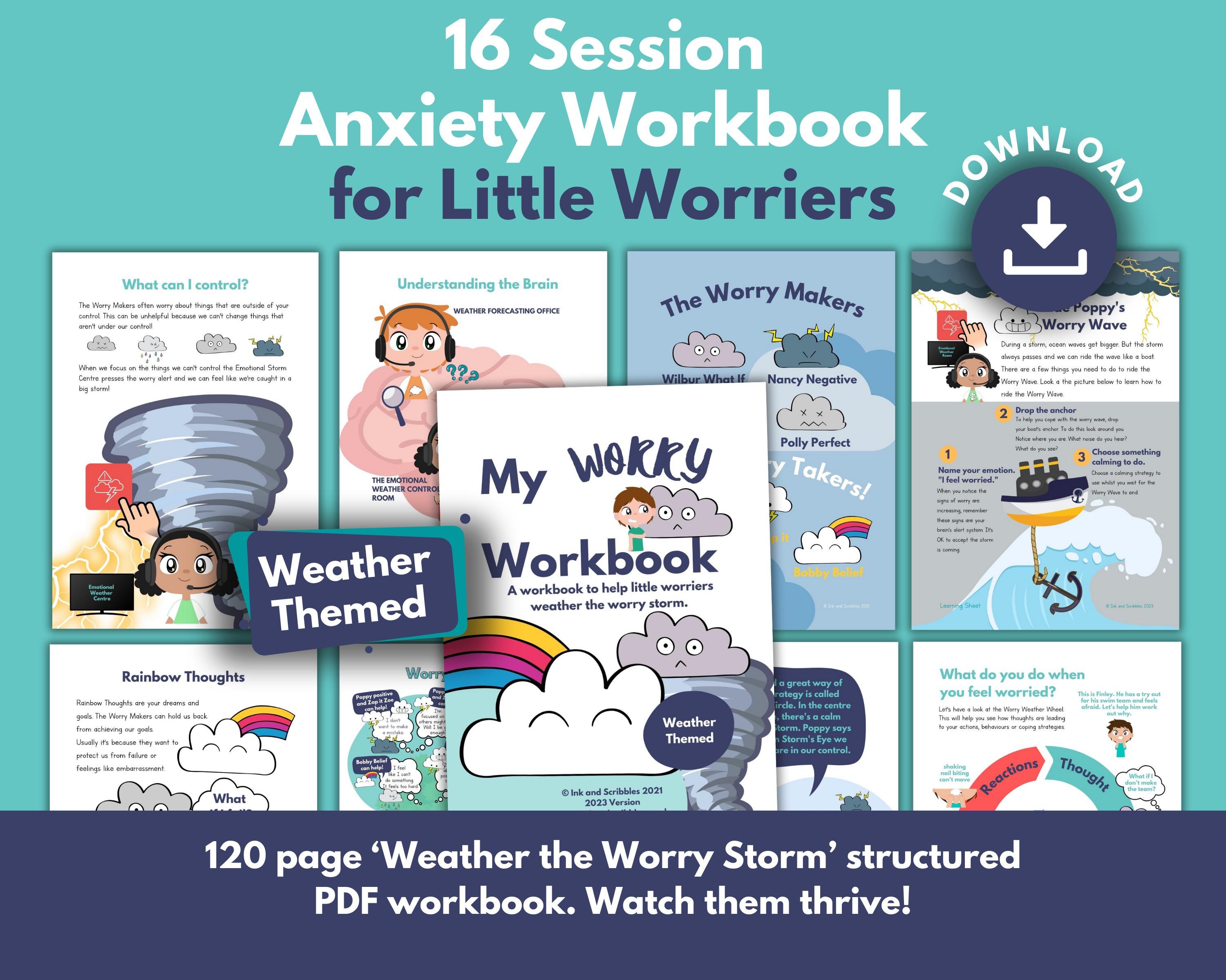 Child Anxiety Workbook Printable | 16‑session CBT Program & Worry ...