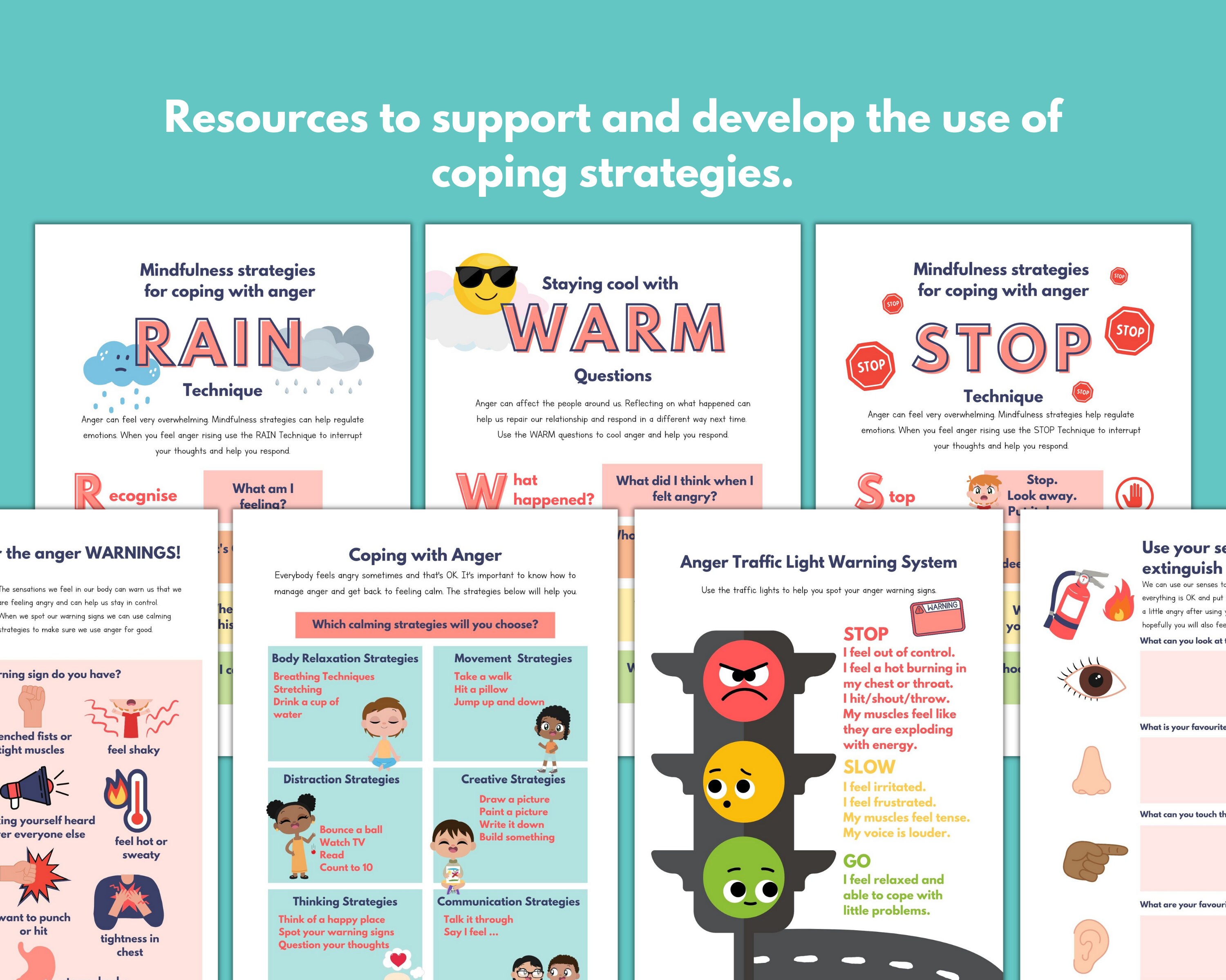 Anger Management for Kids PRINTABLE Bundle for Professional Use by ...