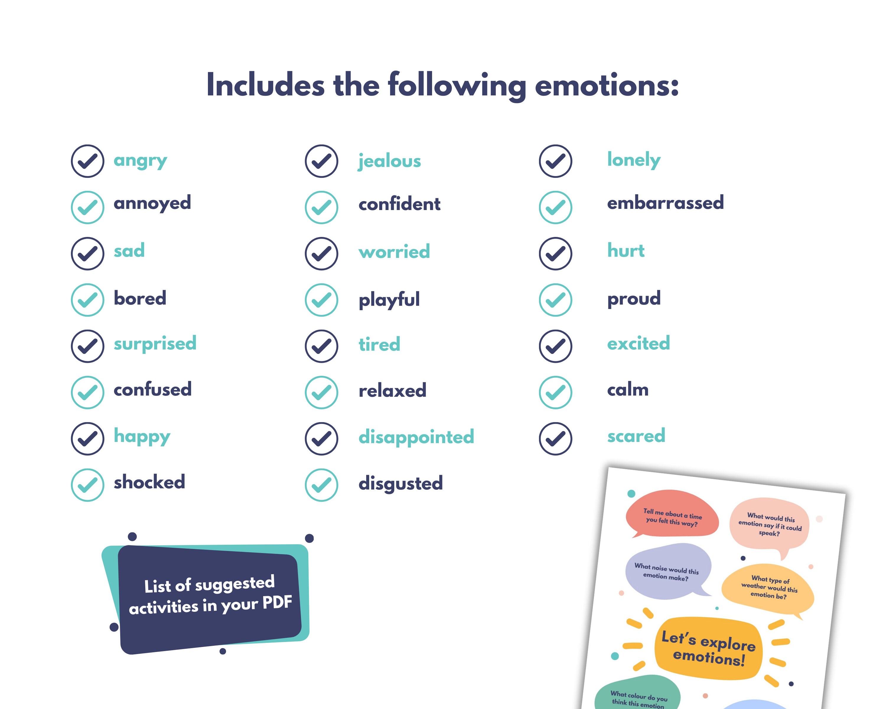 Emotion Cards PRINTABLE for Kids Feelings Flashcards Identify and ...