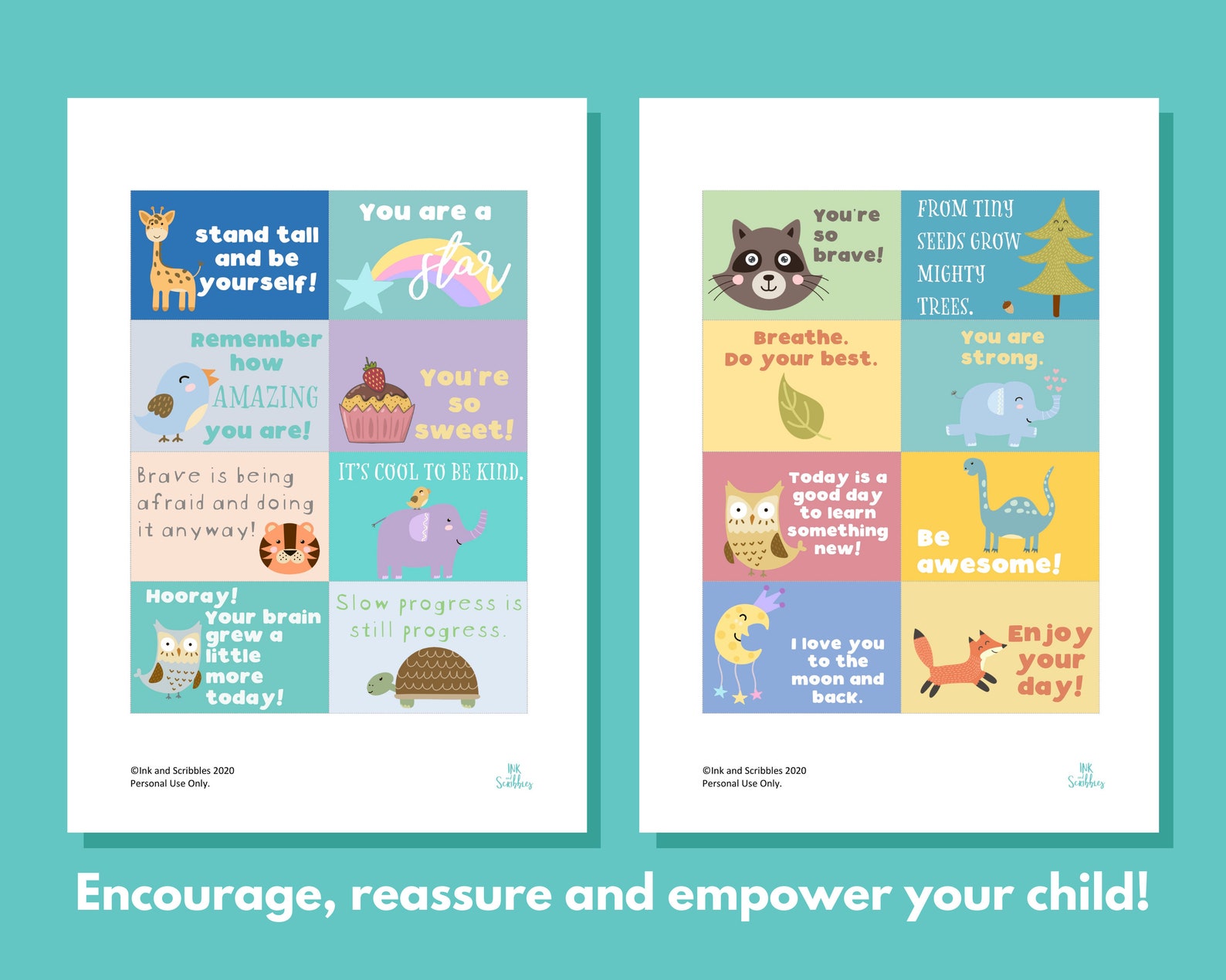 Lunch Box Notes for Kids Printable School Lunch Note Cards - Etsy UK