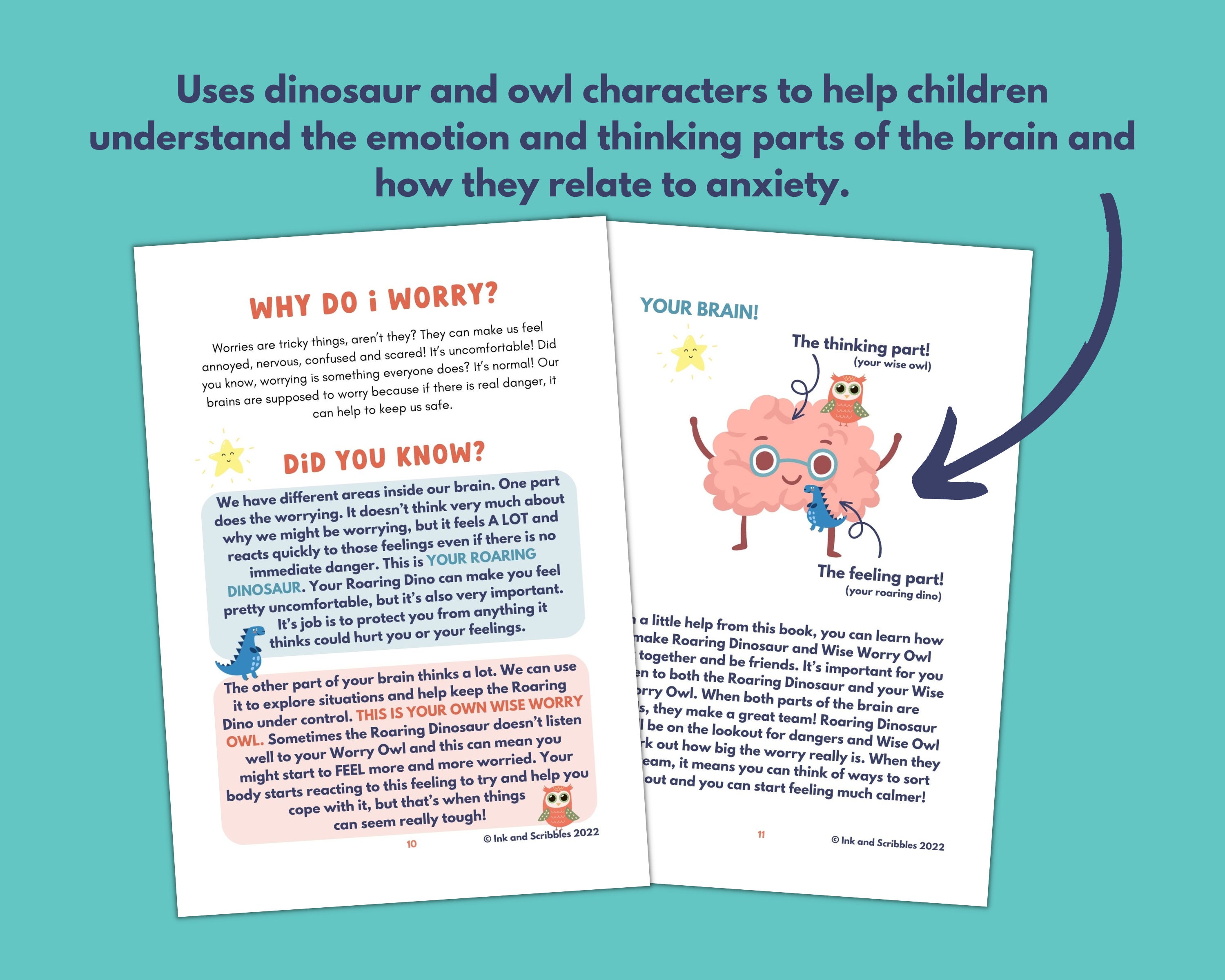 Anxiety Worry Workbook PRINTABLE for Kids Child Anxiety Activity ...