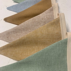 Linen Bunting - Sage & Mustard - Fabric Bunting - Baby Shower - Nursery ...