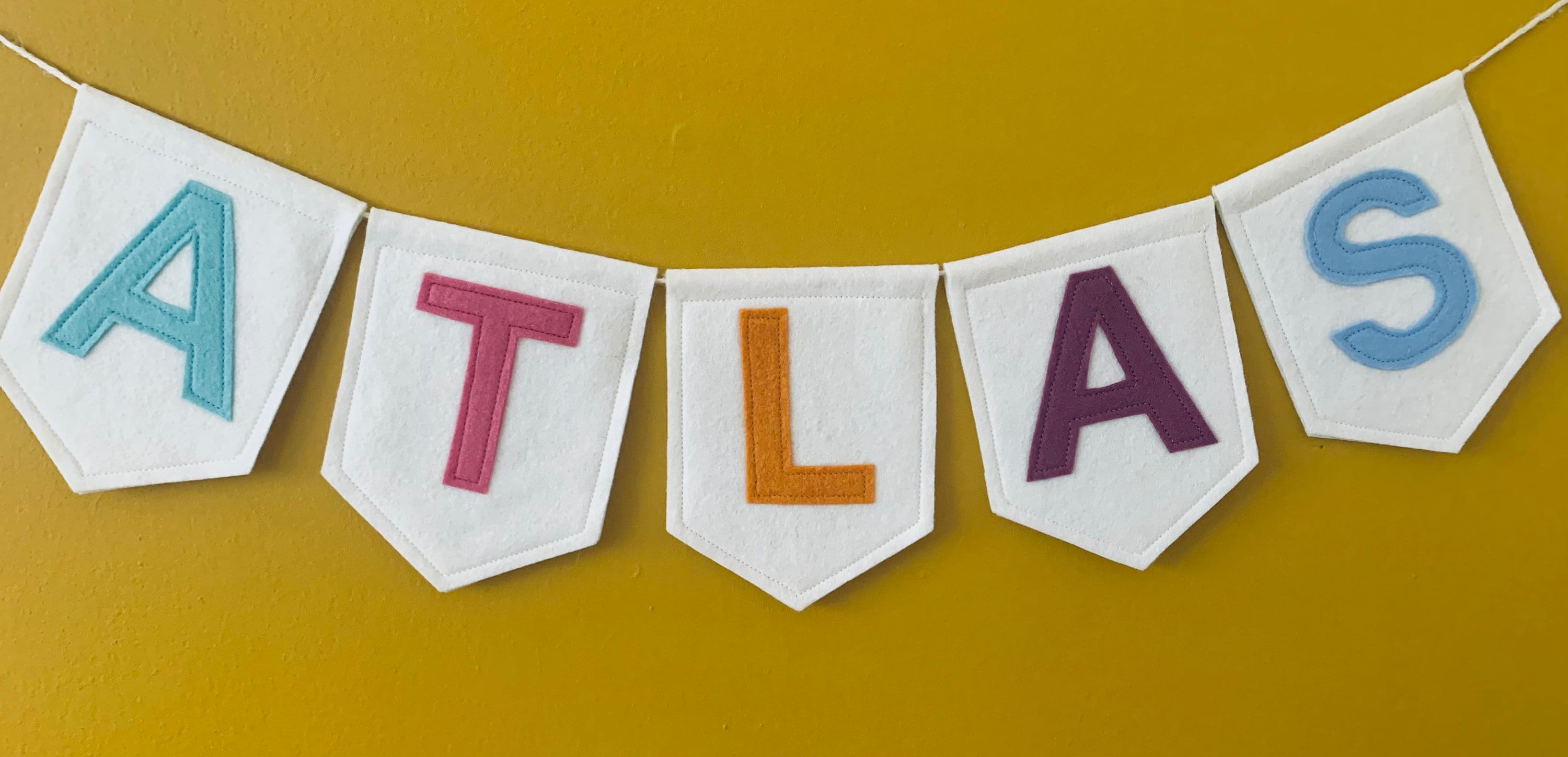 Boys Name Banner Personalised Bunting Nursery Decor Felt | Etsy UK
