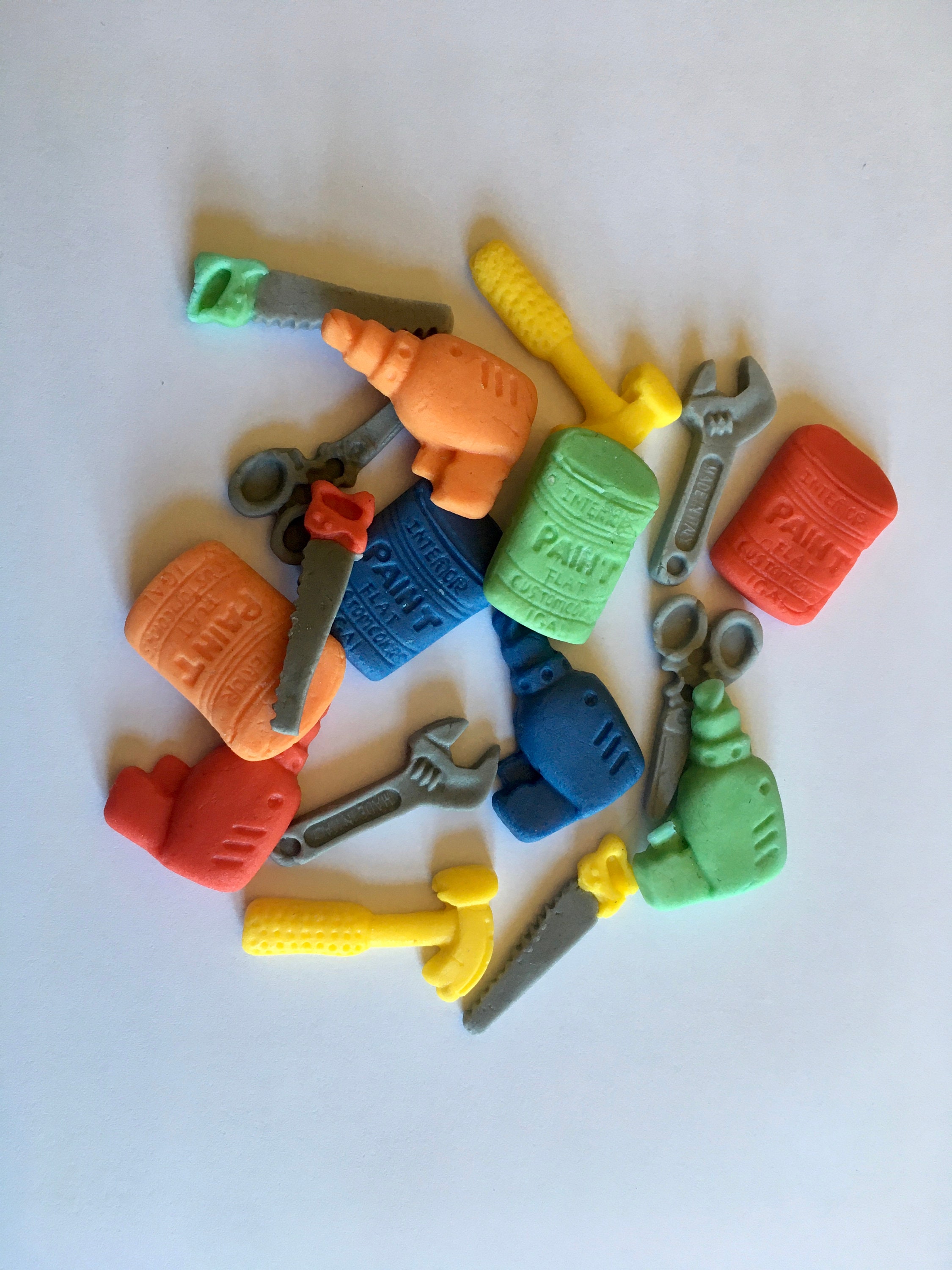 12 Handmade Edible Tools Cake Toppers Fondant Decorations - Etsy