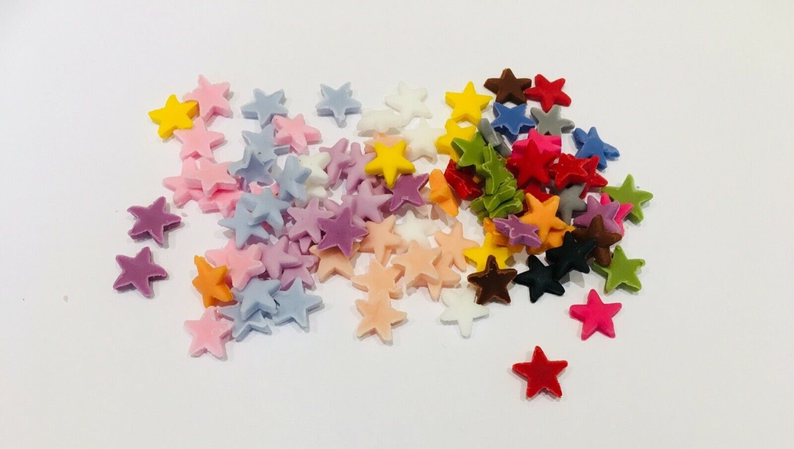 75 edible stars fondant sugar paste handmade cake decorations | Etsy