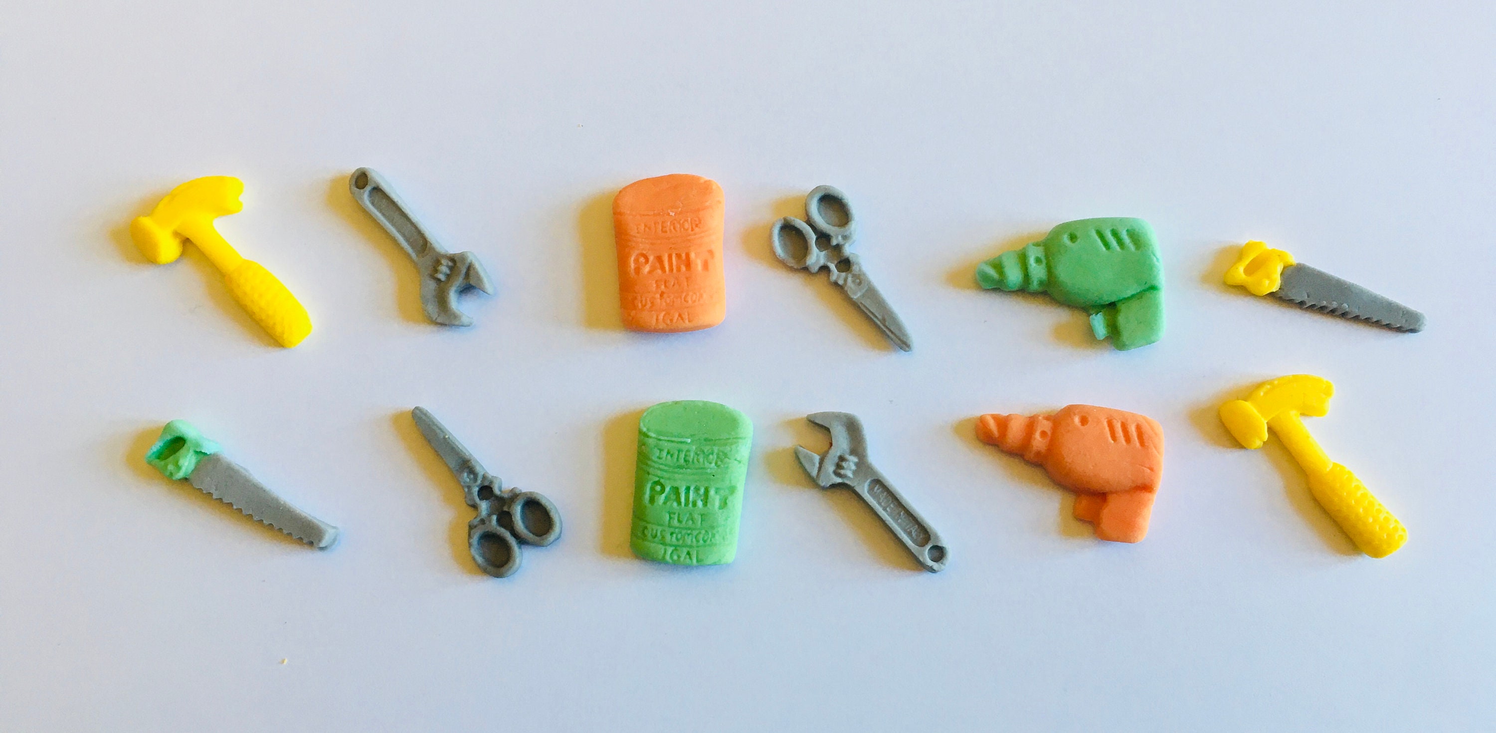 12 Handmade Edible Tools Cake Toppers Fondant Decorations - Etsy