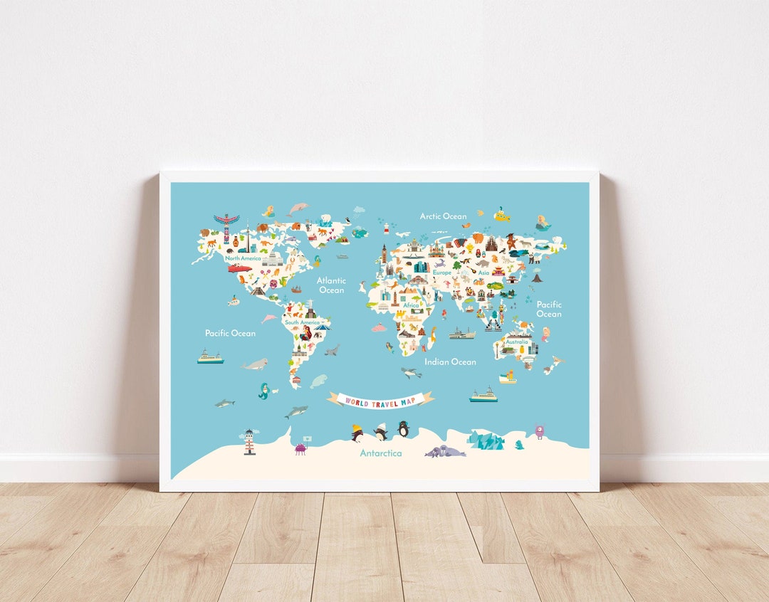 Map of the World - Etsy