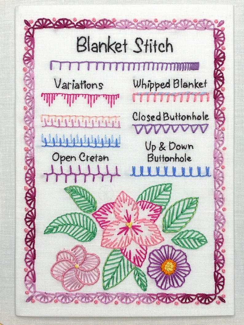 All 12 PDF Patterns for Hand Embroidery Samplers Guide Book + Complete ...