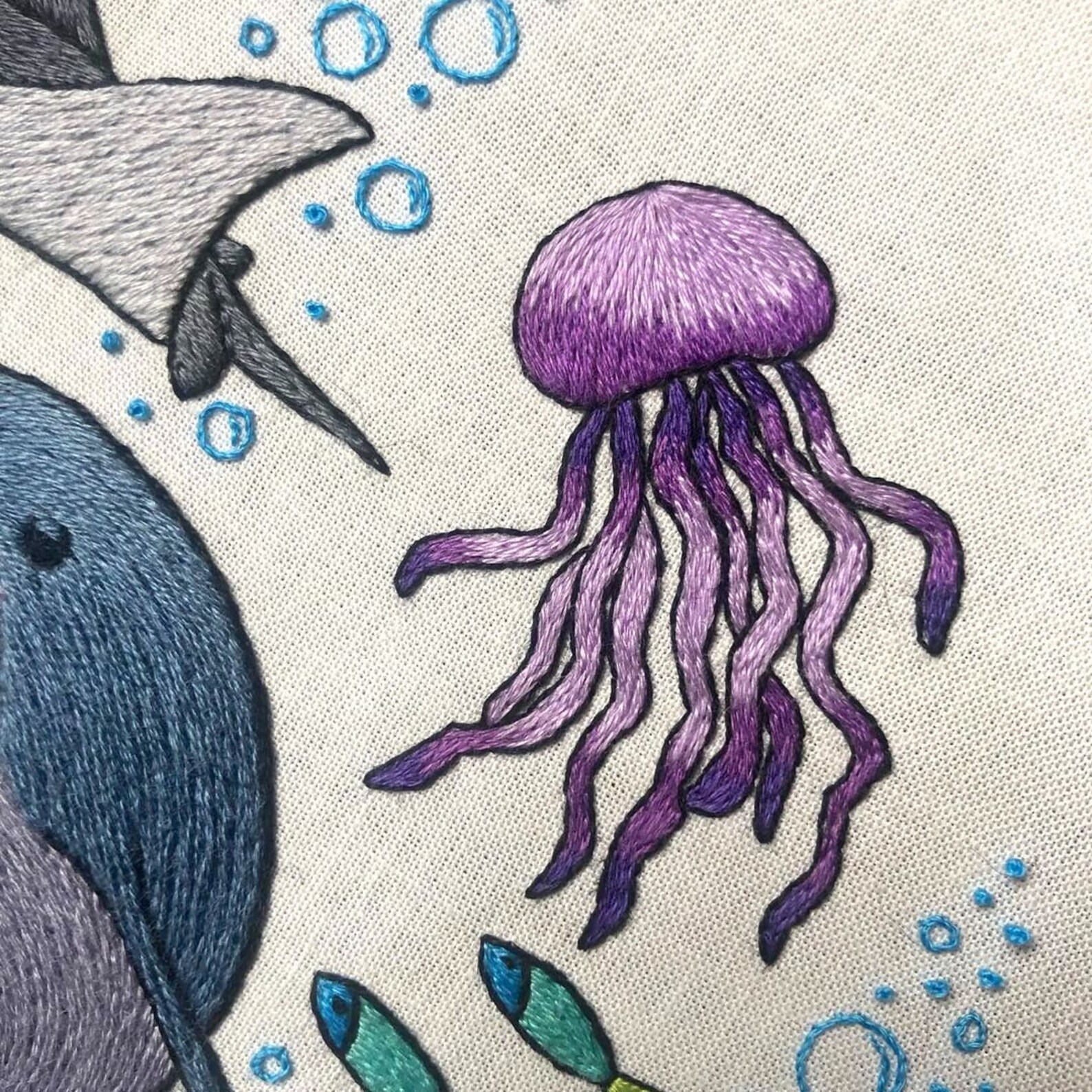 Hand Embroidery Pattern | Under the Water | Sea, Ocean Creatures ...