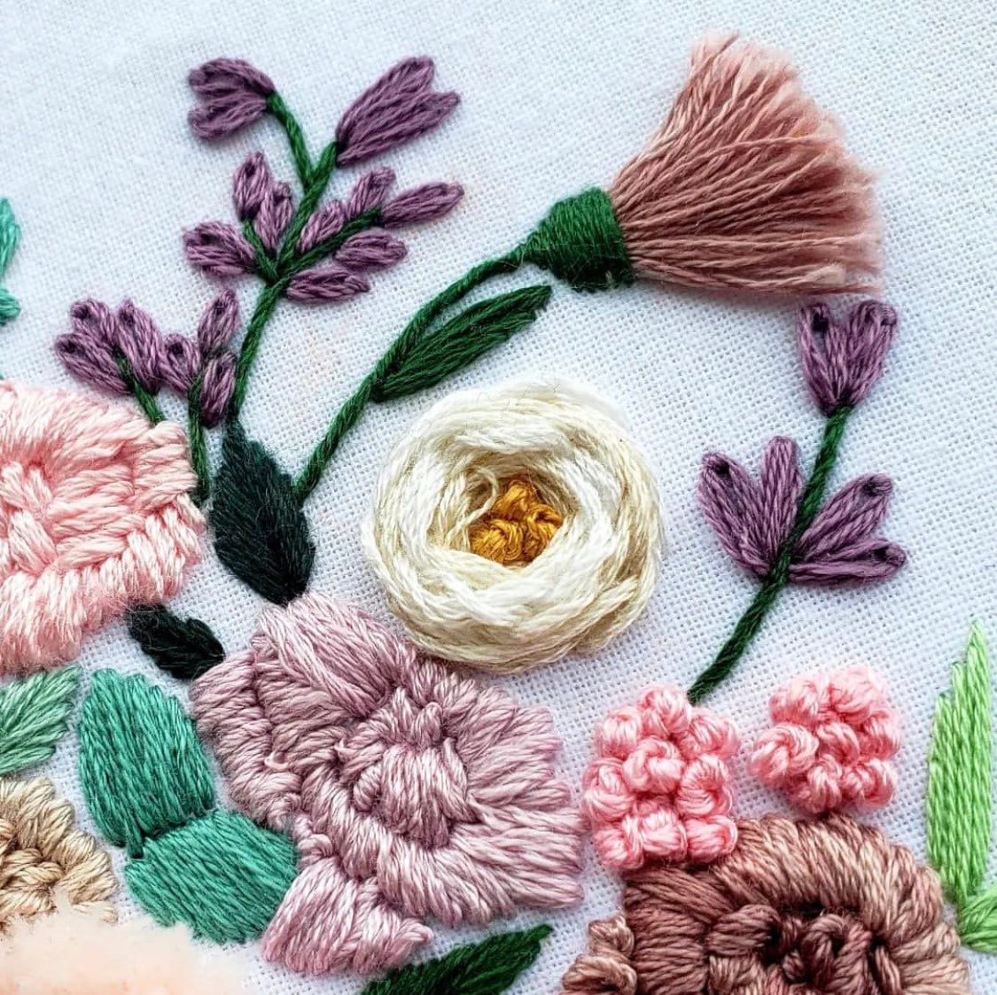 Cream Roses Wedding Bouquet Hand Embroidery Pattern | Digital Download ...