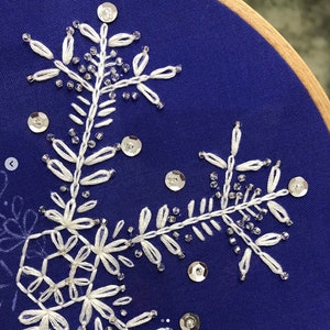 Snowflake Hand Embroidery Pattern | Digital Download PDF | Contains ...