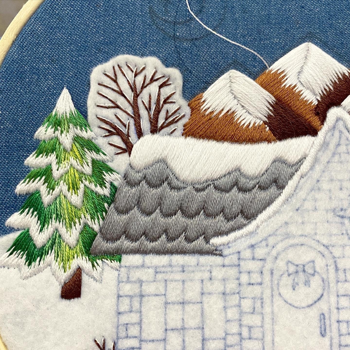 Cozy Winter Cottage | Hand Embroidery Pattern PDF | Digital Download ...