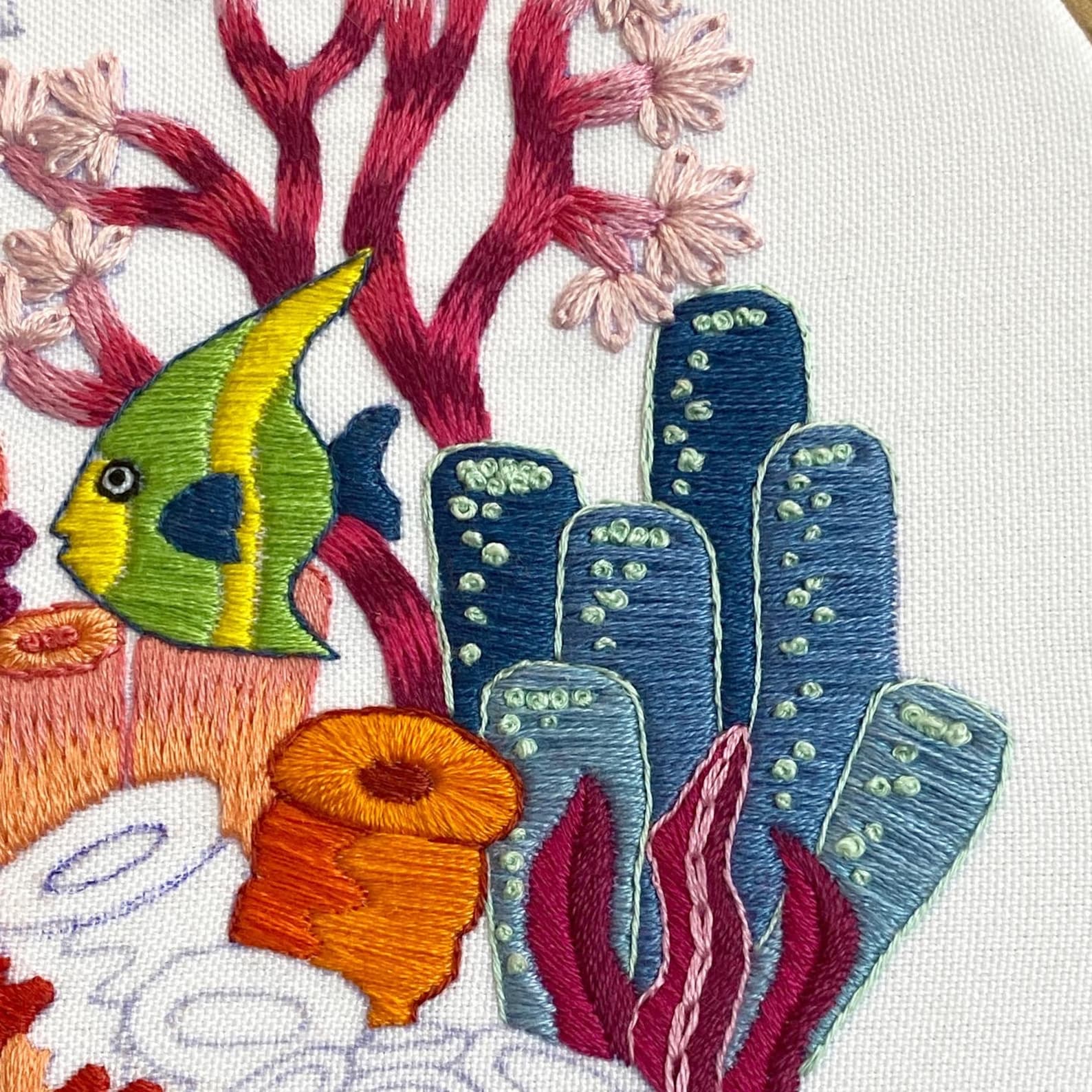 Corals and Sea Fishes Hand Embroidery Pattern PDF Complete | Etsy
