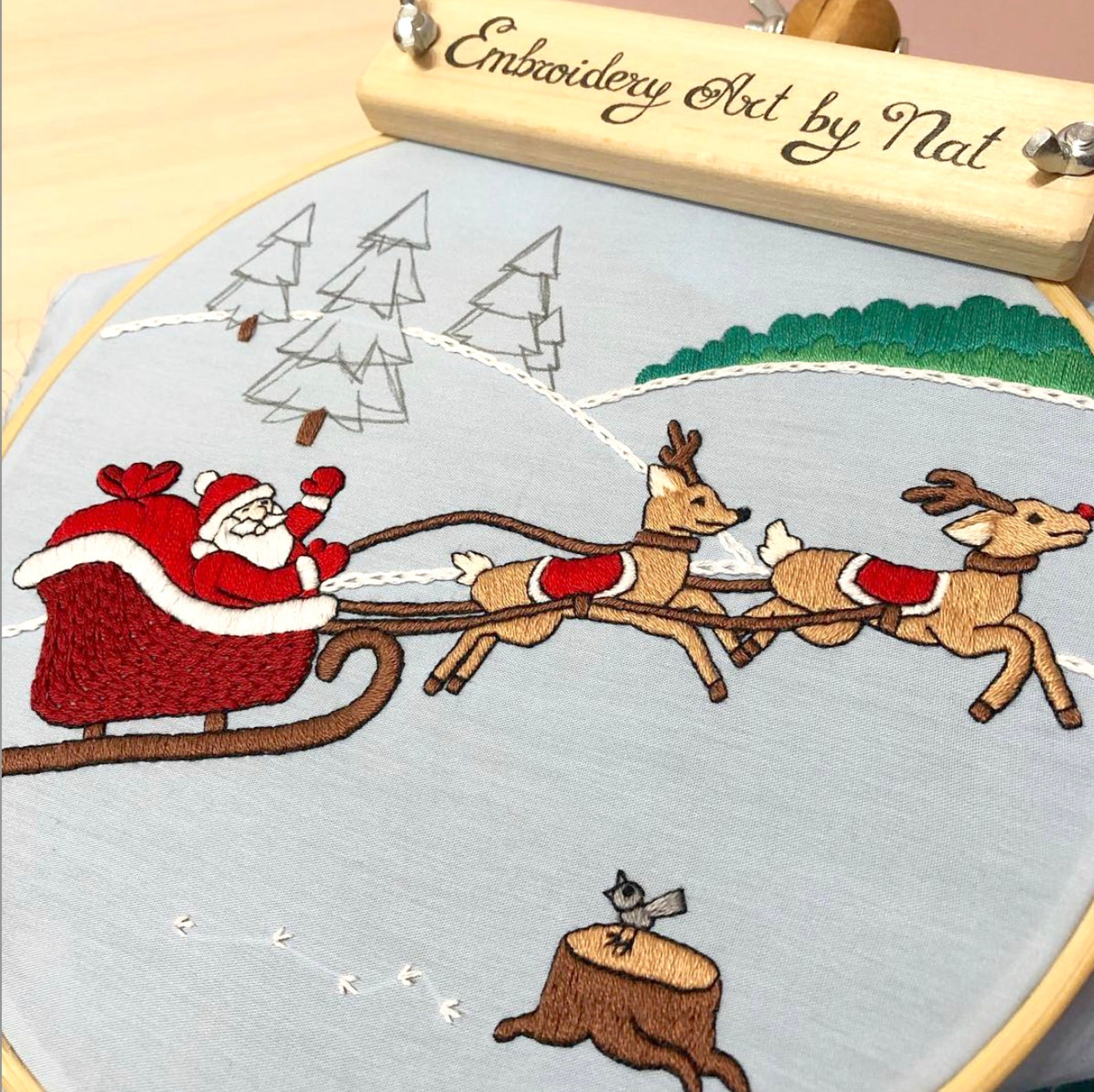 Christmas Bundle | Santa Claus and Reindeers in the Winter Forest ...
