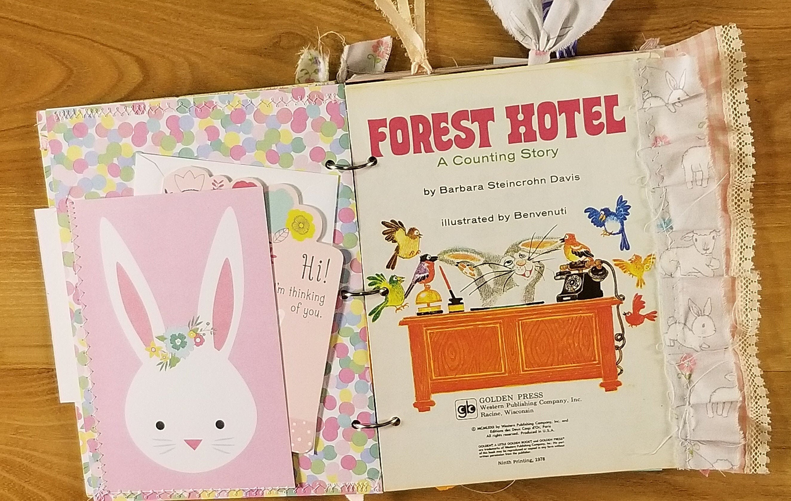 Bunny Junk Journal 5/easter Junk Journal/handmade Gift/ Little Golden ...