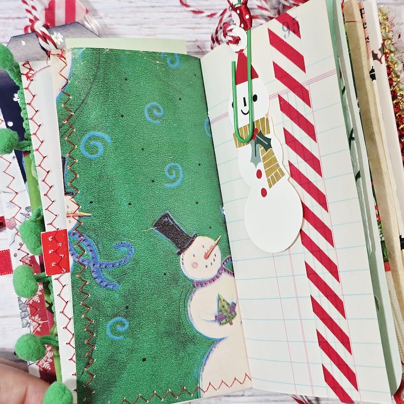 Snowman Christmas Junk Journal #2: Handmade Candy Box Diary - Etsy
