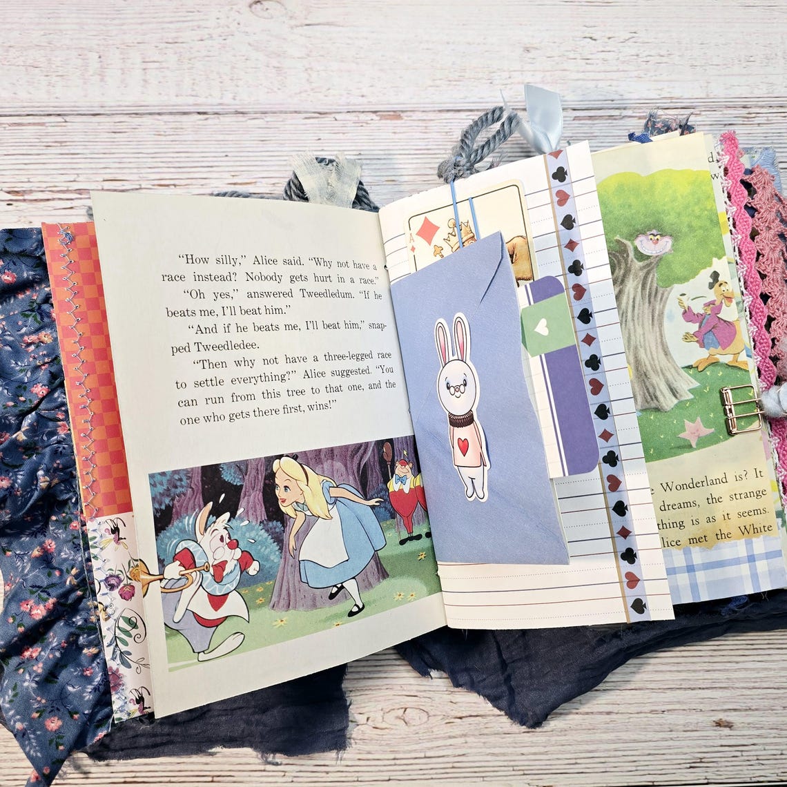 Alice in Wonderland Junk Journal: Handmade Little Golden Book Gift - Etsy