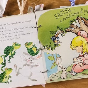 Bunny Junk Journal #5/easter Junk Journal/handmade Gift/ Little Golden ...