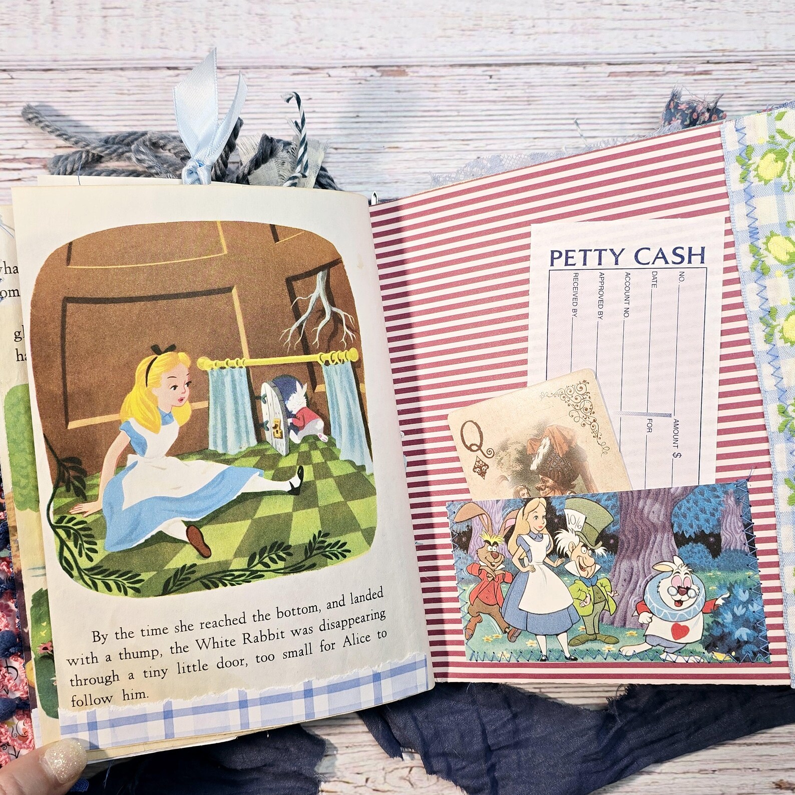 Alice in Wonderland Junk Journal: Handmade Little Golden Book Gift - Etsy