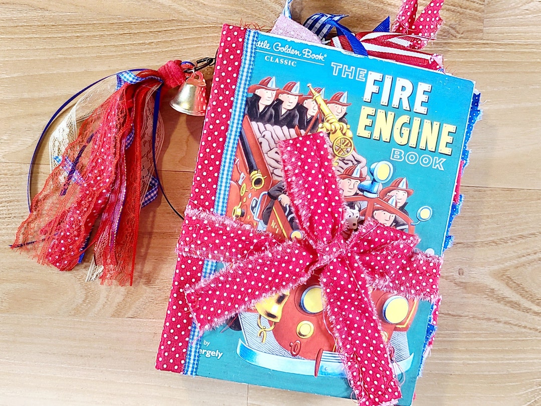 Fire Engine Junk Journal: Handmade Little Golden Book Journal - Etsy