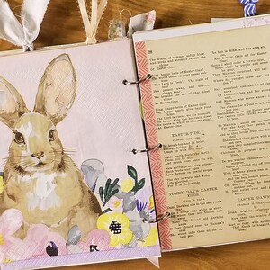 Bunny Junk Journal #5/easter Junk Journal/handmade Gift/ Little Golden ...