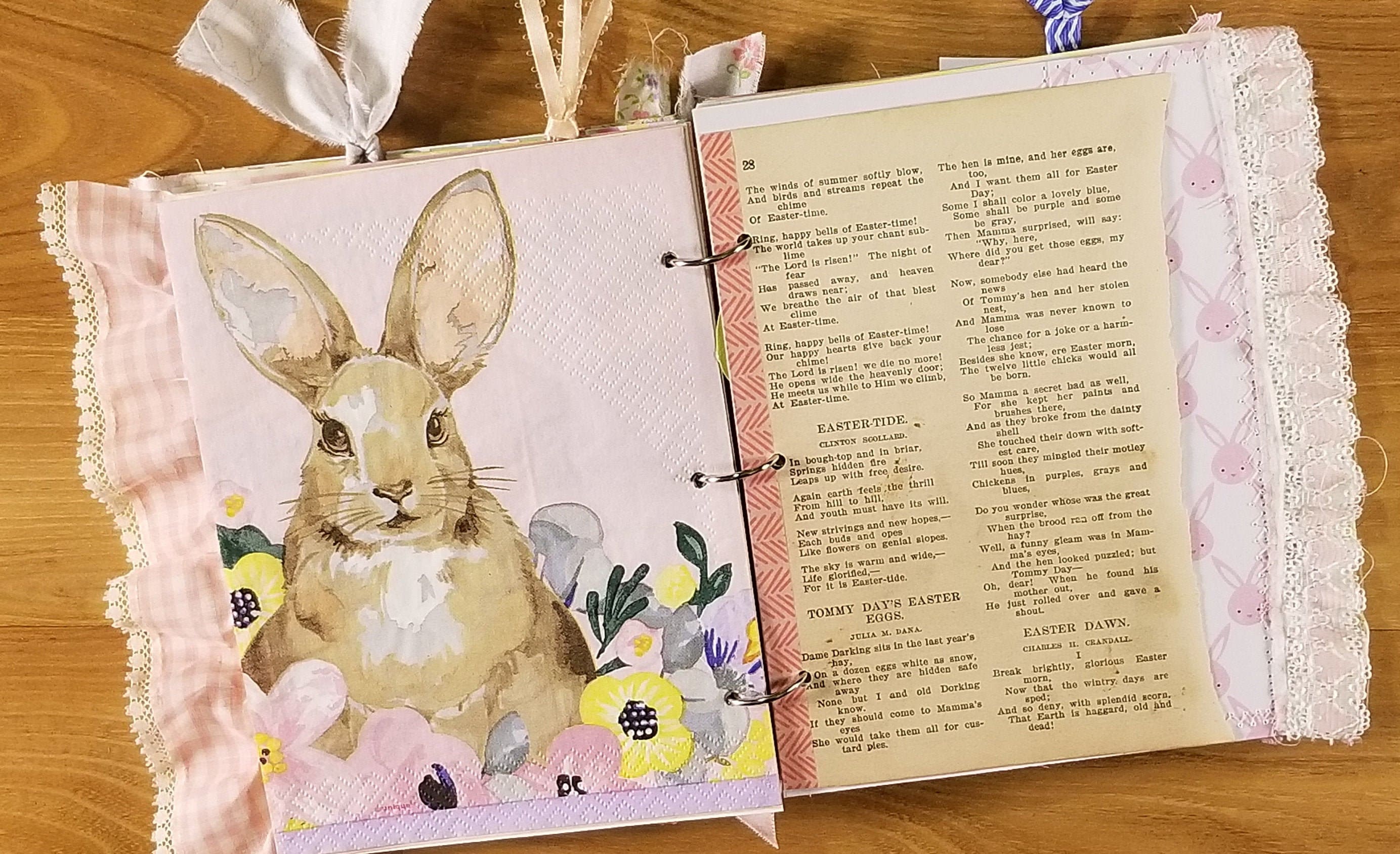 Bunny Junk Journal 5/easter Junk Journal/handmade Gift/ Little Golden ...