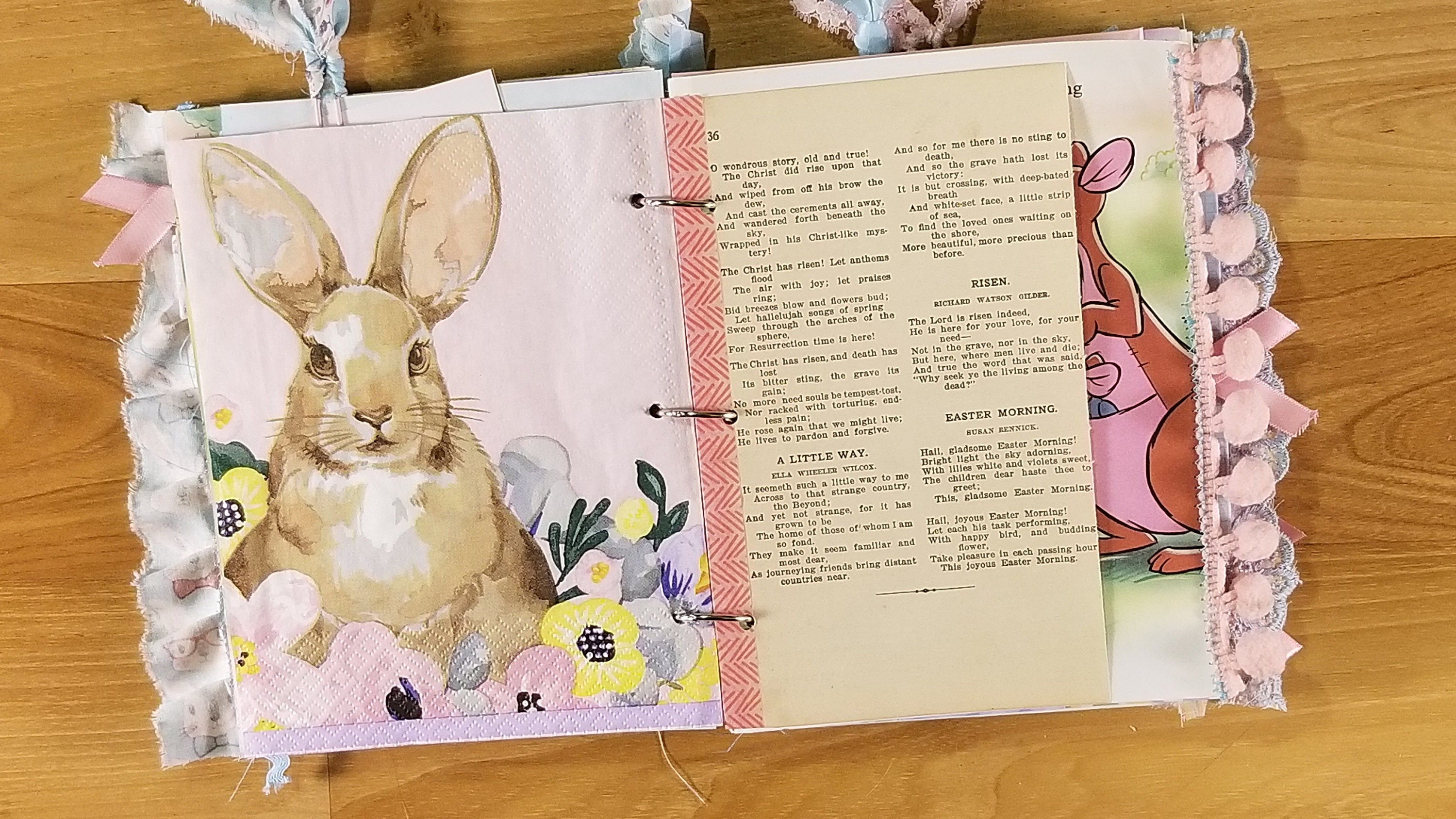 Bunny Junk Journal 3/easter Junk Journal/handmade Gift/ Little Golden ...