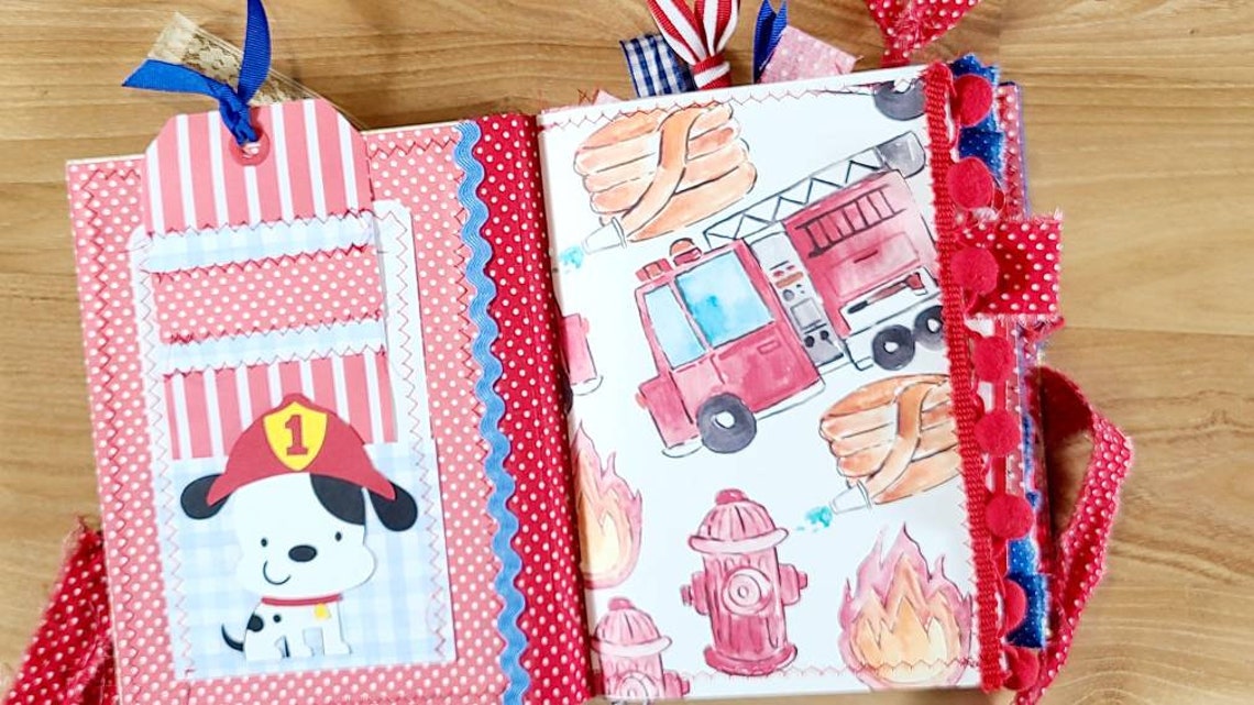 Fire Engines Junk Journal 1/boy Junk Journal/handmade Gift/ | Etsy