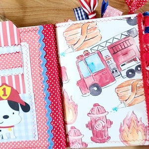 Fire Engines Junk Journal #1/boy Junk Journal/handmade Gift/ Little ...