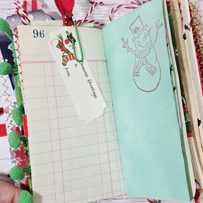 Snowman Christmas Junk Journal #2: Handmade Candy Box Diary - Etsy