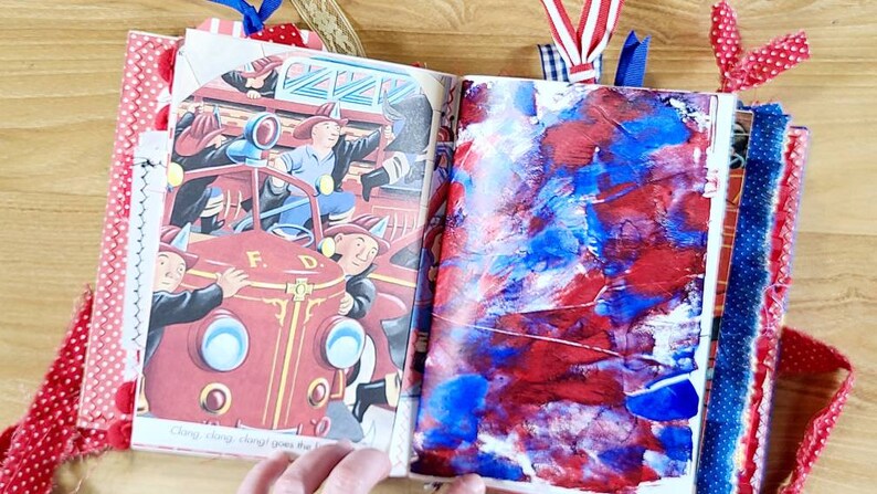 Fire Engine Junk Journal: Handmade Little Golden Book Journal - Etsy