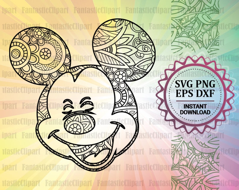 Mickey Mandala Svg Disney Mandala Svg Mickey Mouse Svg Coloring Pages ...