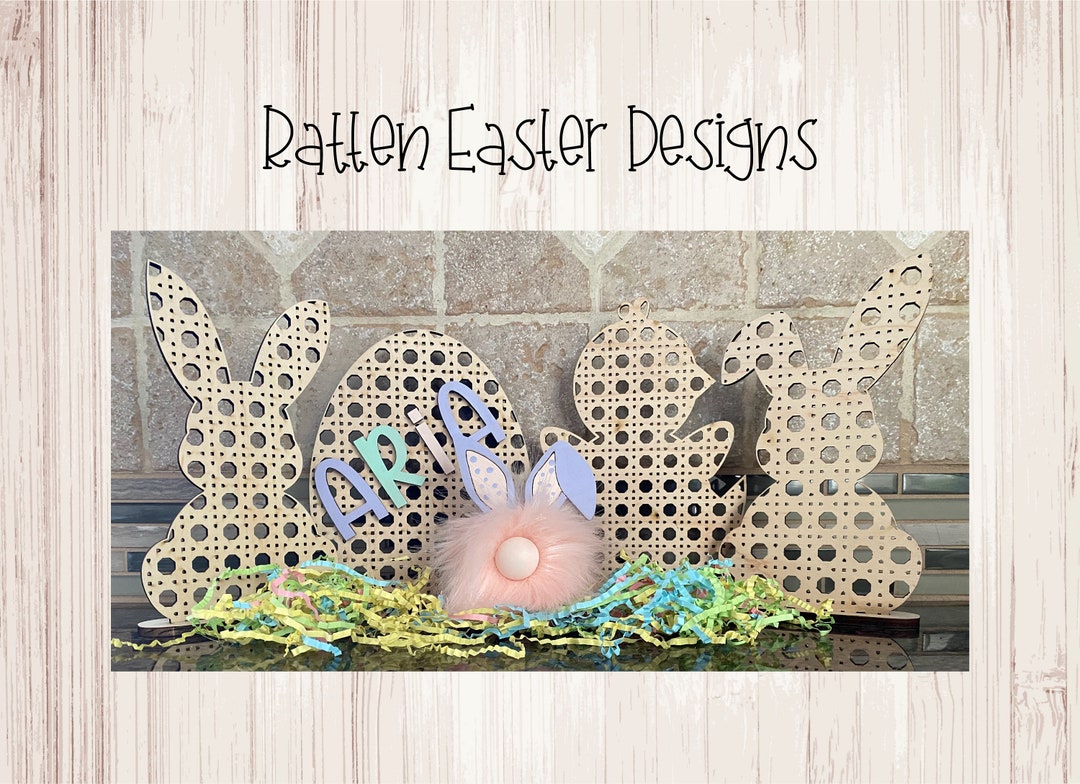 Rattan Easter Designs Rattan Egg Rattan Chick Rattan Bunny - Etsy