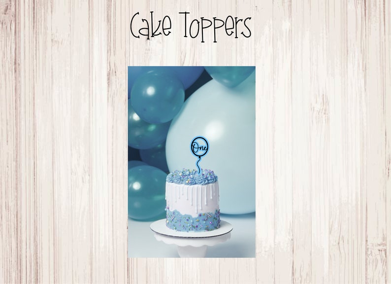 Topper de pastel de globo numerado Smash Cake Topper - Etsy España