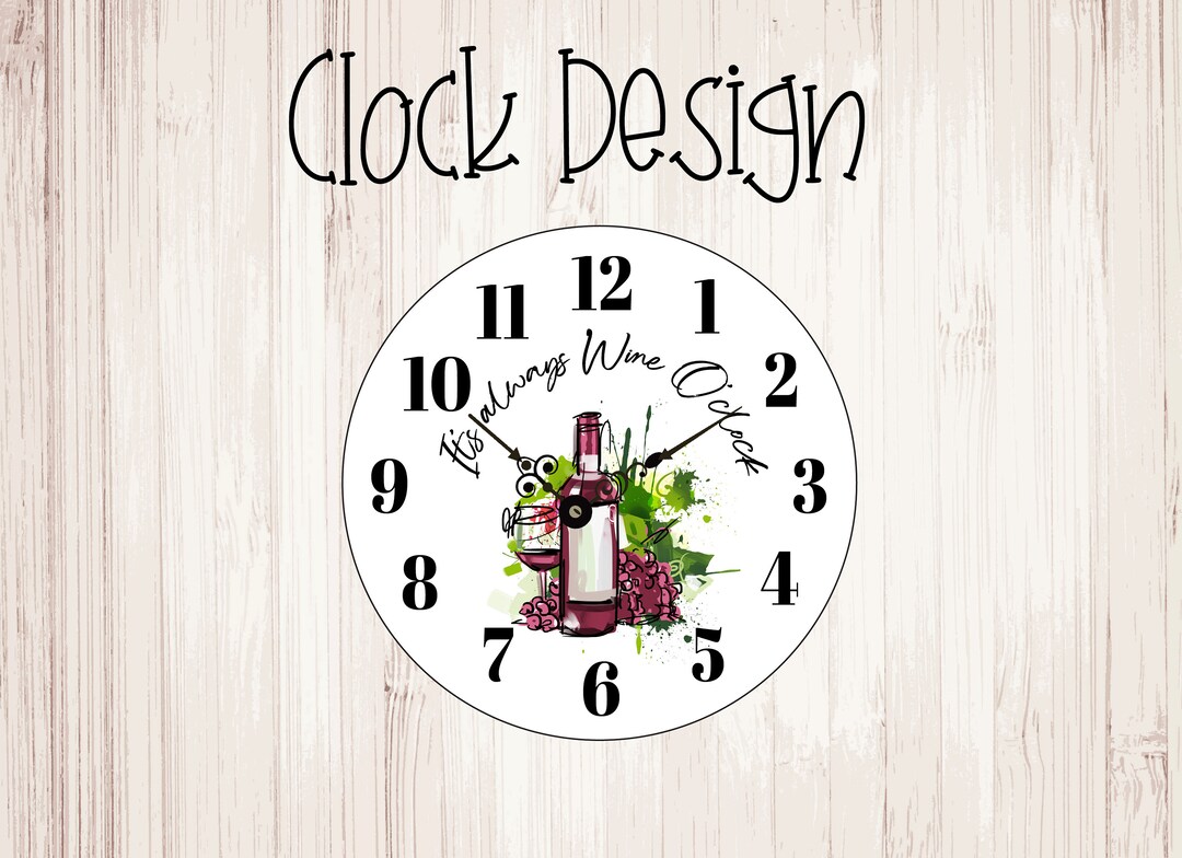 DIGITAL Download Only Clock Design-template-sublimation Design-png File ...