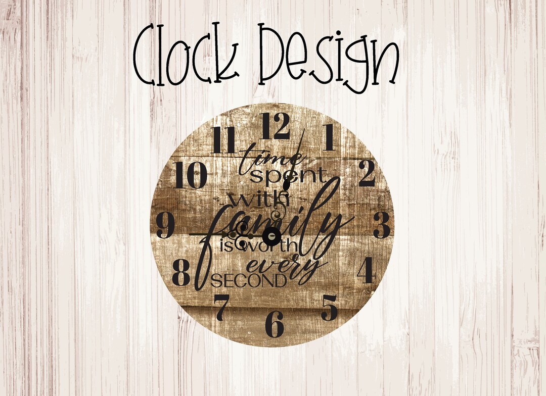 Clock Design Time Spent With Family - Etsy