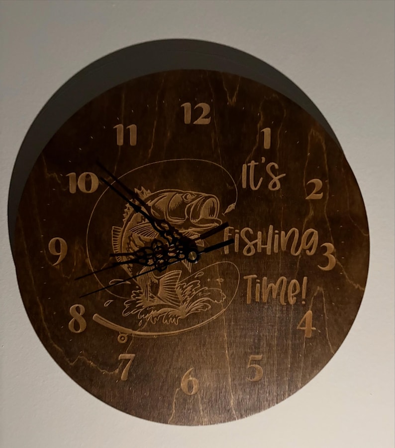 Fishing Time Clock Design Laser Cut File (SVG, AI) - Etsy