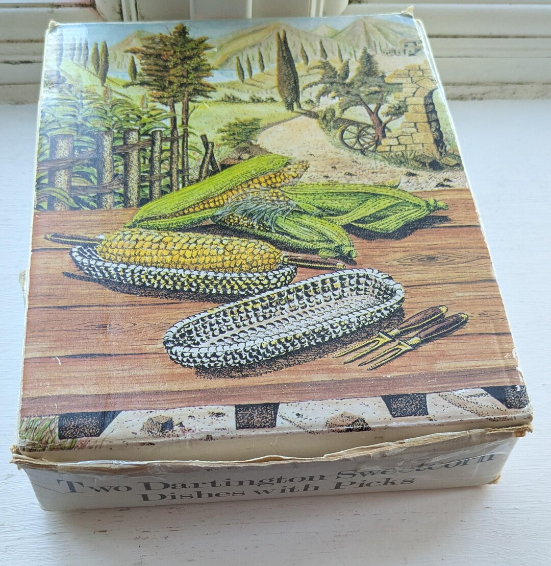 A Set of Two Boxed Dartington Glass Sweetcorn Dishes - Etsy