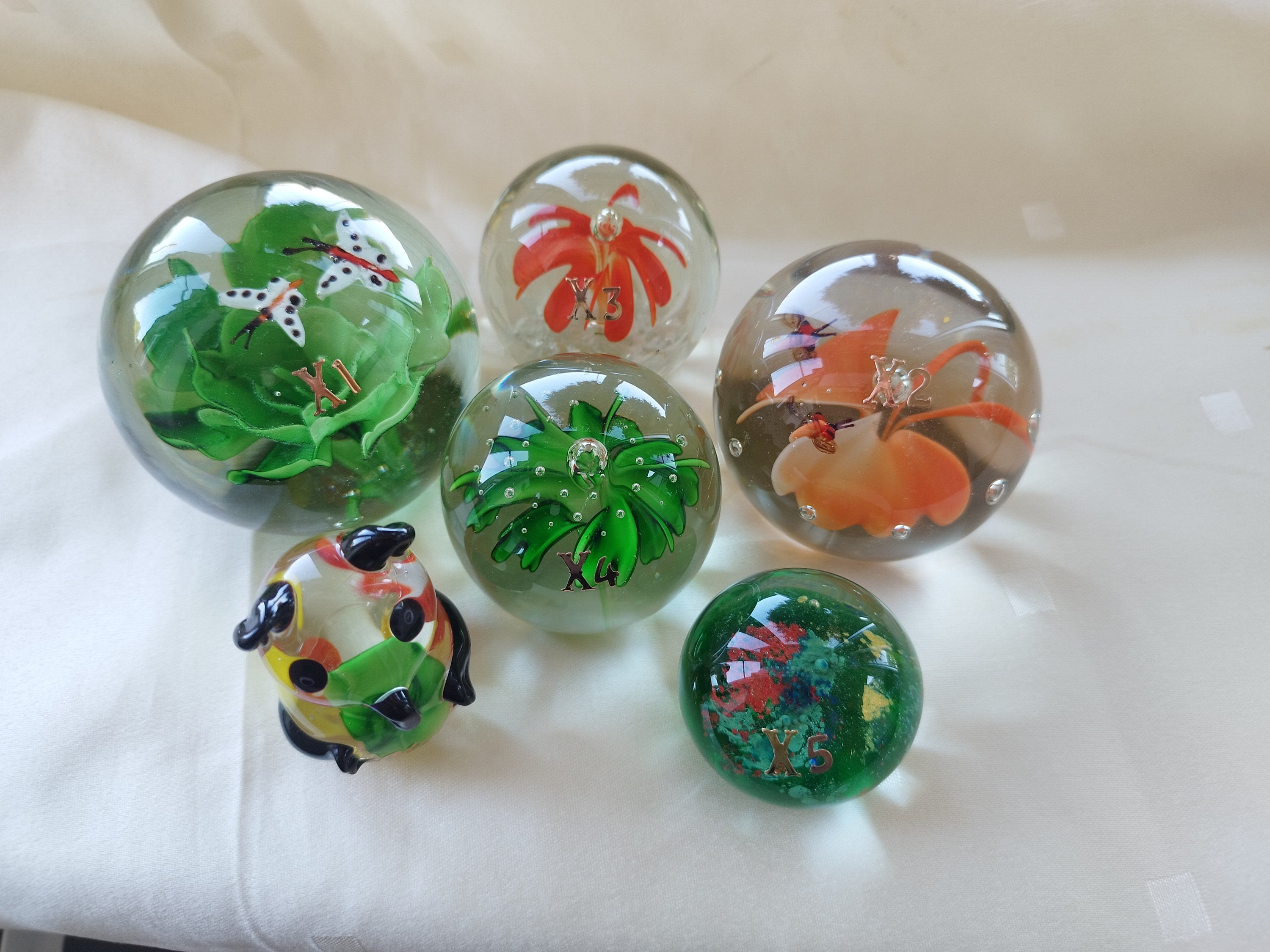 Vintage Glass Paperweights Priced per Item - Etsy