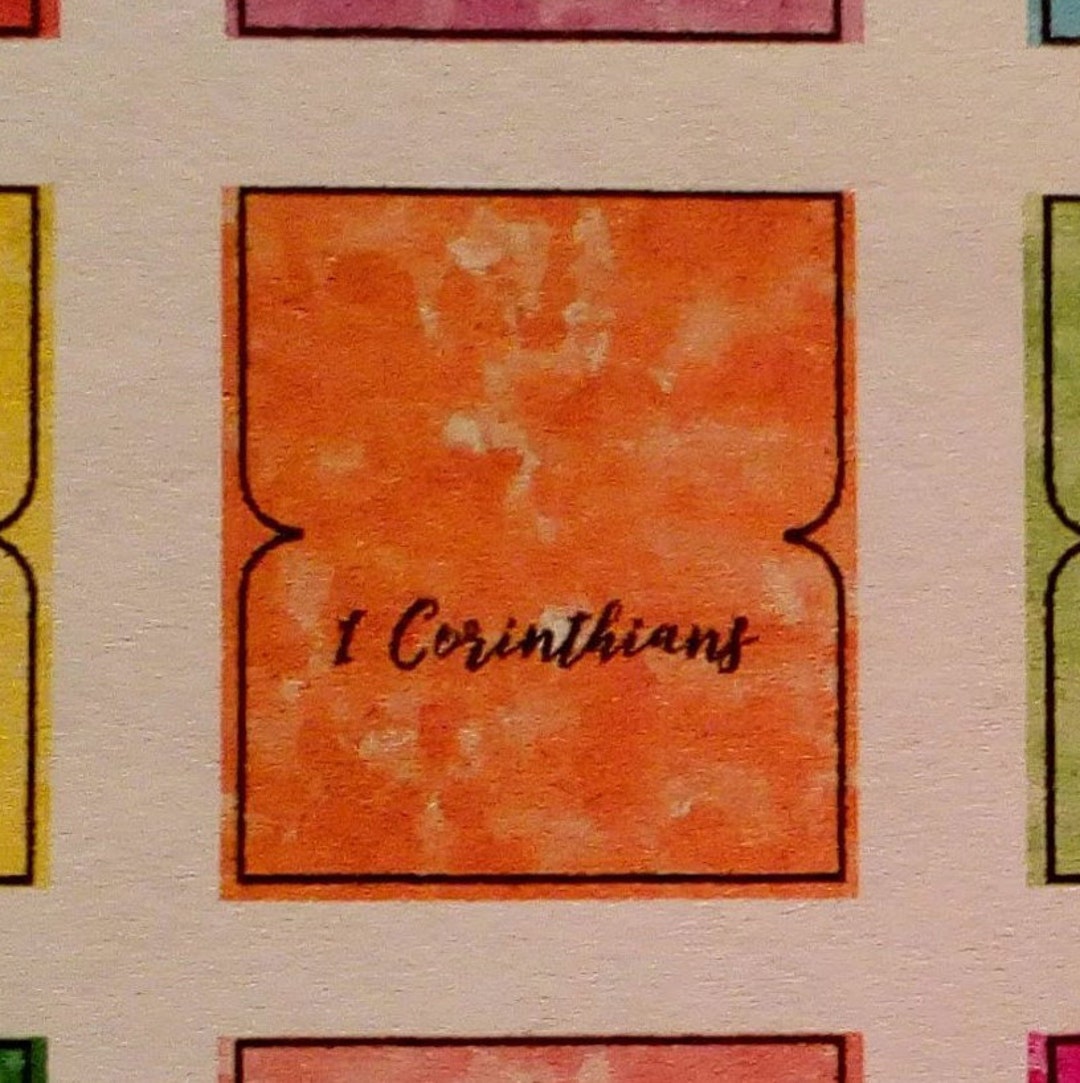 Coloured Books of the Bible Tabs, Bible Journaling, Bible Colouring ...