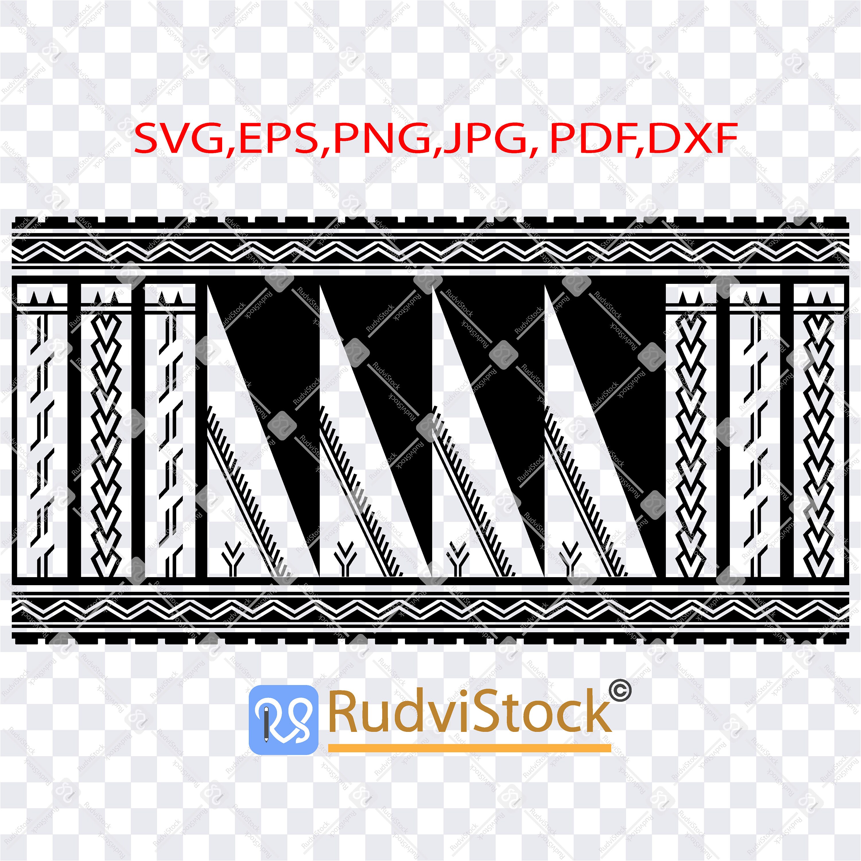 Polynesian Svg Samoan Svg Tribal Svg Seamless Border | Etsy UK