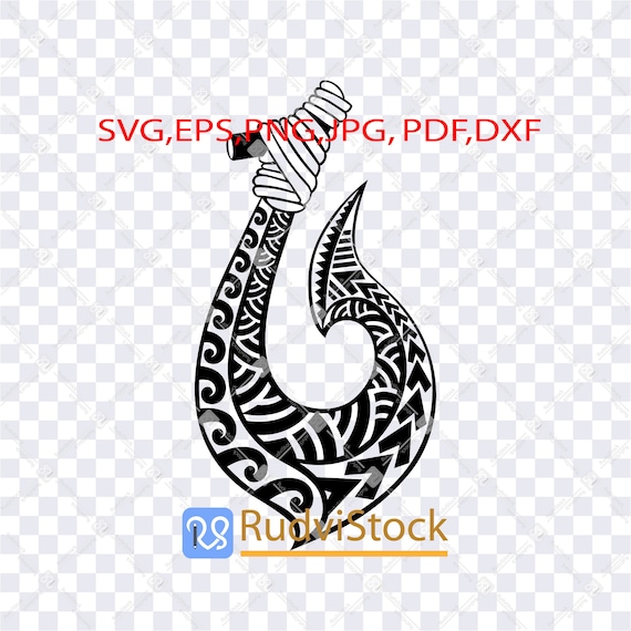 Instant Download File. Polynesian Svg Tribal Polynesian Fish Hook Print ...