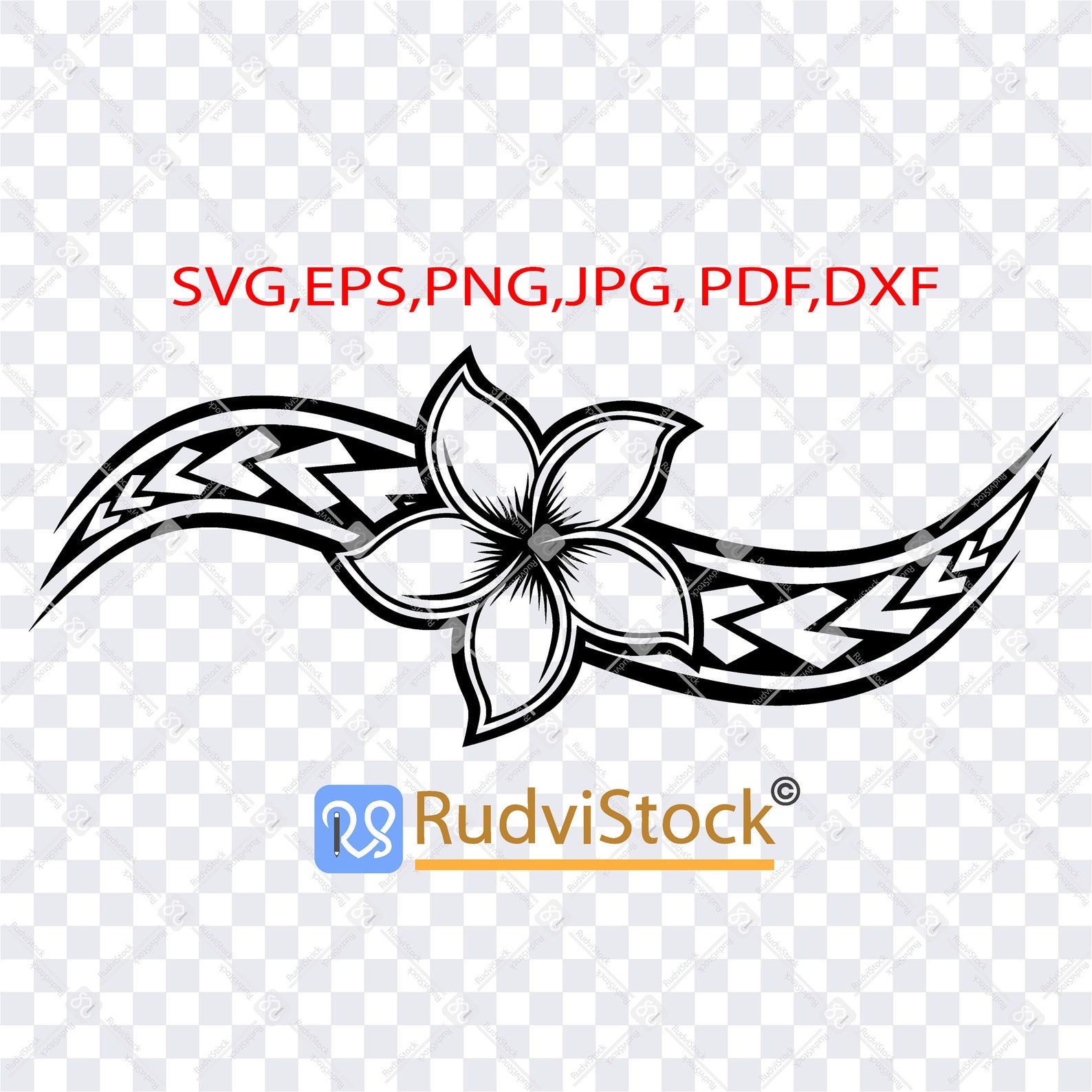 Polynesian Svg Floral Design Maori Flowers Svg Hawaiian | Etsy