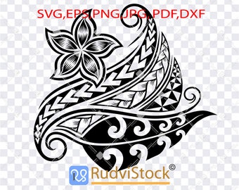 Art & Collectibles Floral Design Polynesian Svg Svg Files for Cricut ...