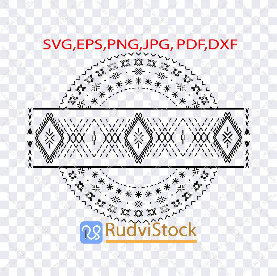 Polynesian Svg Samoan Tribal Malu Tattoo Svg Circle Border | Etsy