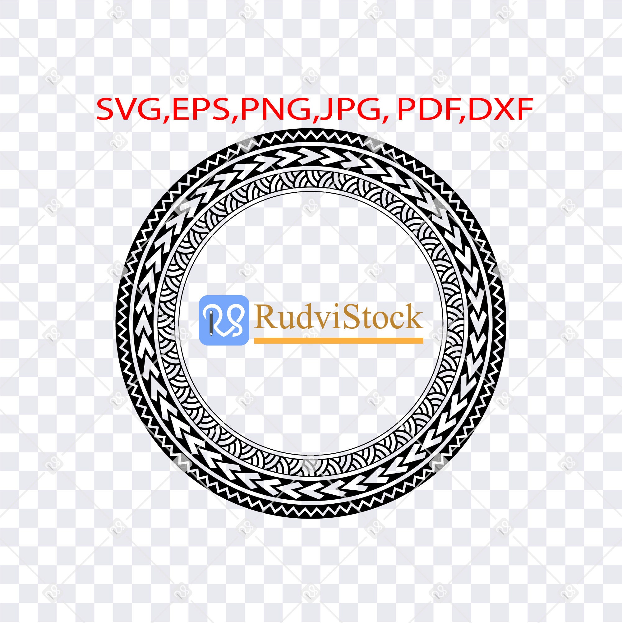 Polynesian Circle Svg Polynesian Circle Border Svg Circle Frame Svg ...