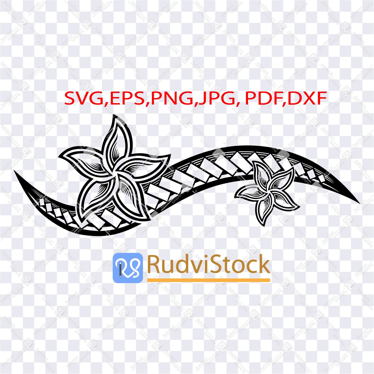 Polynesian Svg Samoan Svg Polynesian Tribal Flowers Svg | Etsy